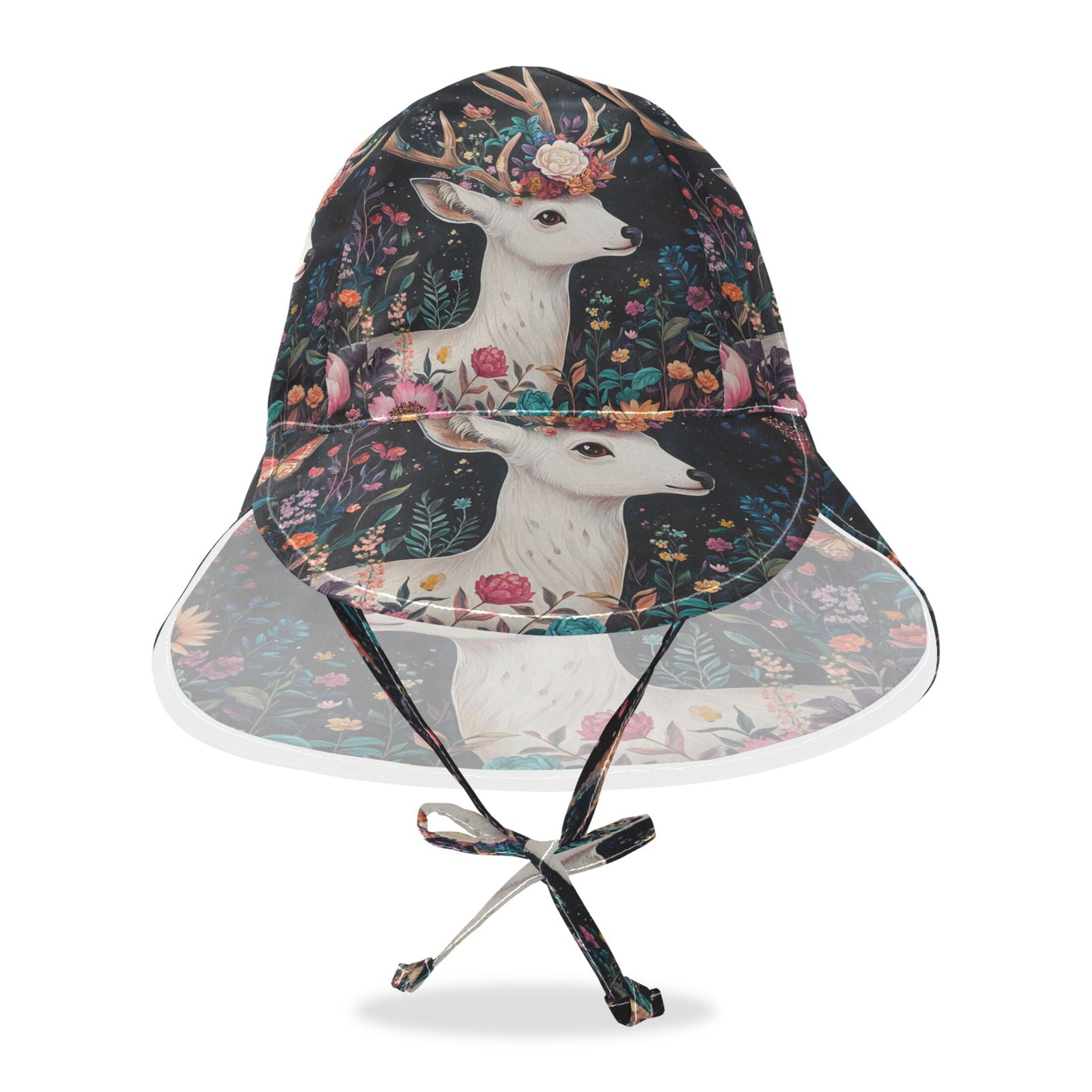 BZSMCE Sun Hat Wide Baby Summer Sun Protection Butterfly Dreams Printed ...