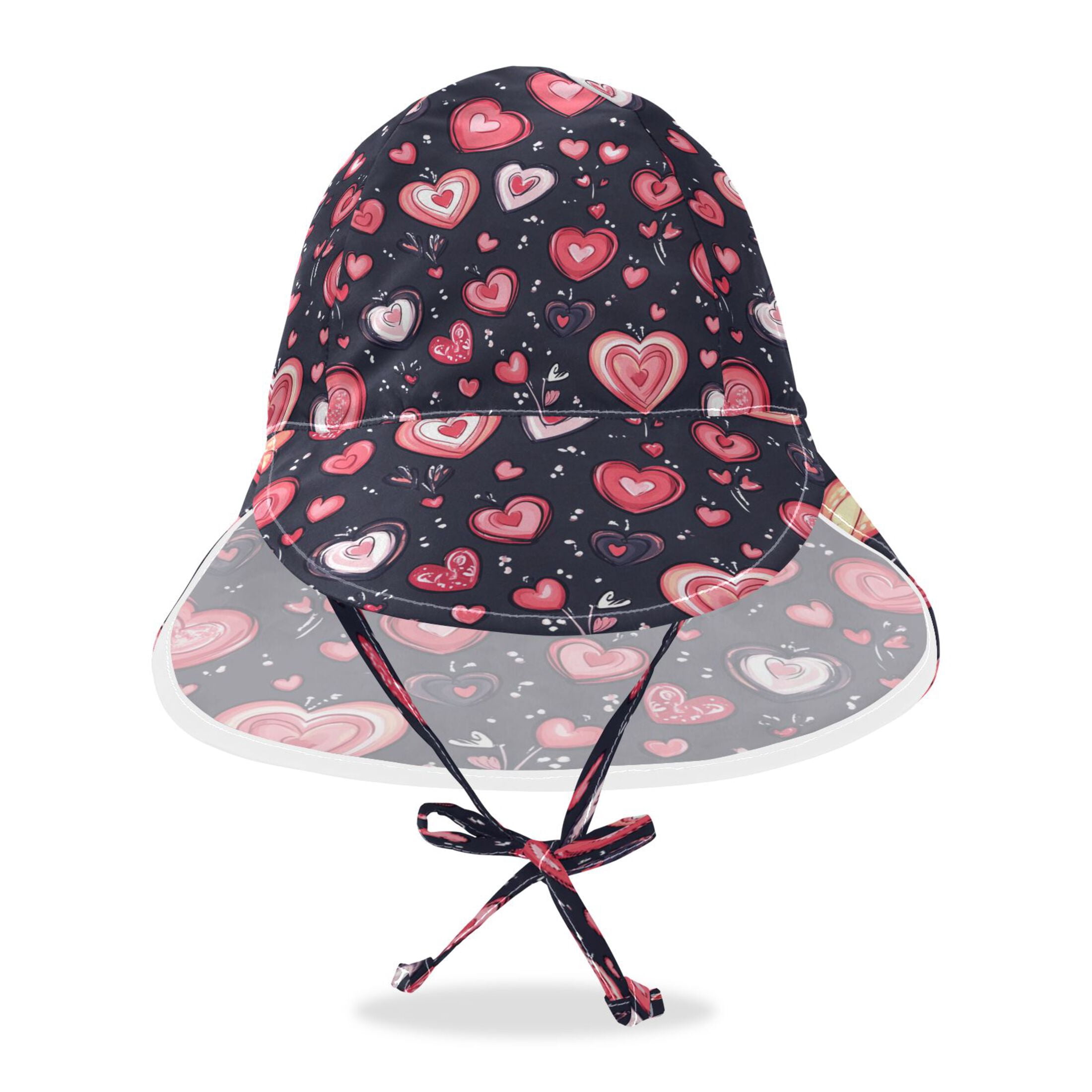 BZSMCE Sun Hat Wide Baby Summer Sun Protection Heartfelt Whimsy Printed ...