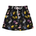 BZSMCE Swim Shorts Abstract Line Flamingo Leave Pattern For Quick-Dry ...