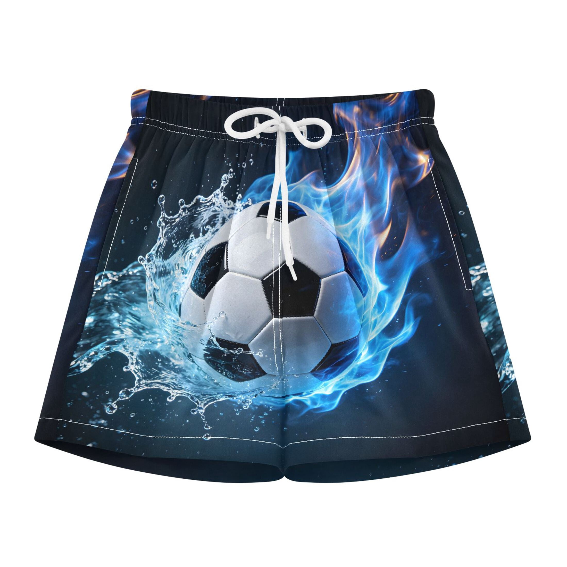 BZSMCE Swim Shorts Blue Fire Soccer For Quick-Dry Shorts With Anti ...
