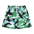 BZSMCE Swim Shorts Blue Green Black Pattern For Quick-Dry Shorts With ...