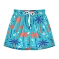 BZSMCE Swim Shorts Cartoon Palm Tree For Quick-Dry Shorts With Anti ...
