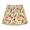 BZSMCE Swim Shorts Cartoon Tropical Flamingo Flower Pattern For Quick ...