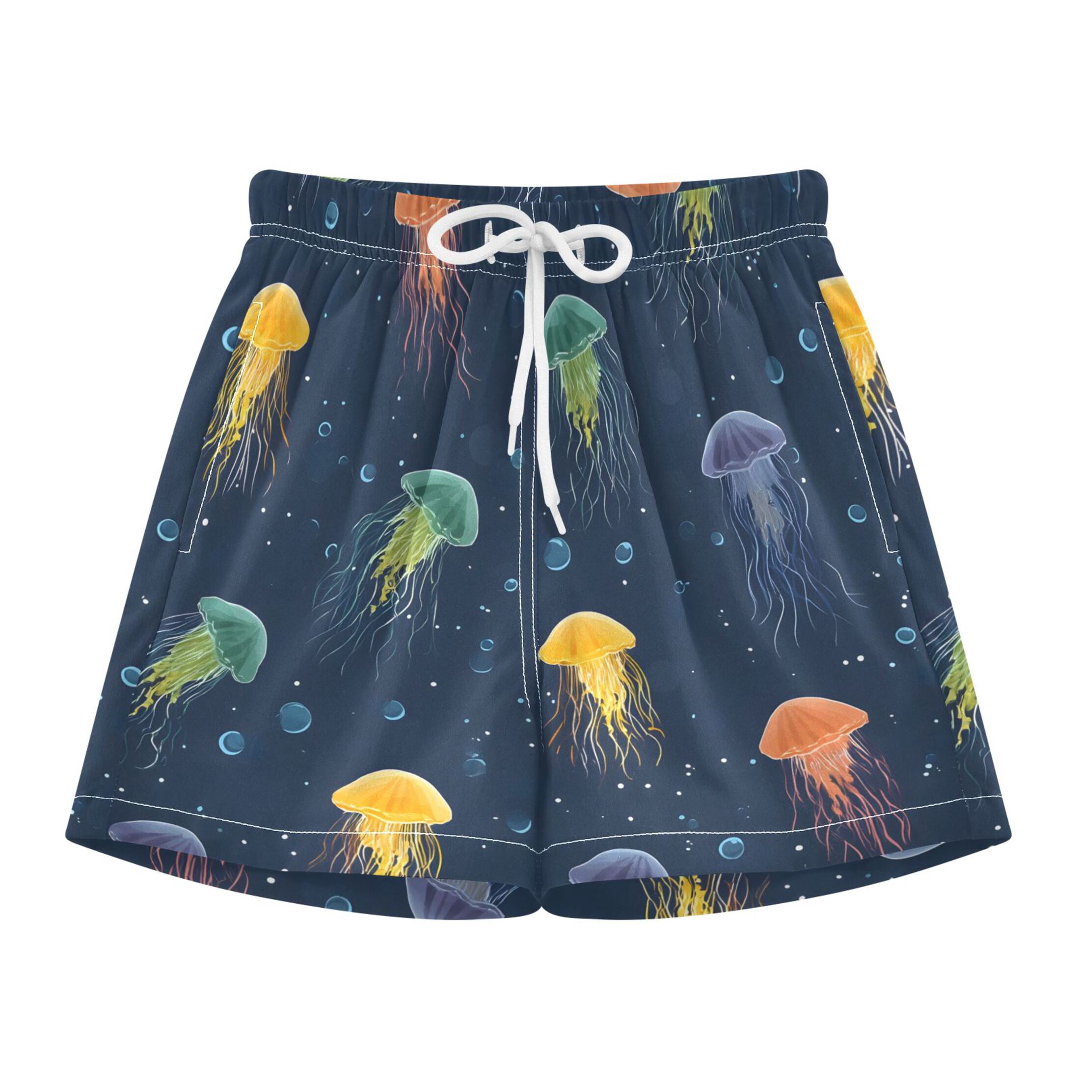 BZSMCE Swim Shorts Colorful Jellyfish Pattern For Quick-Dry Shorts With ...