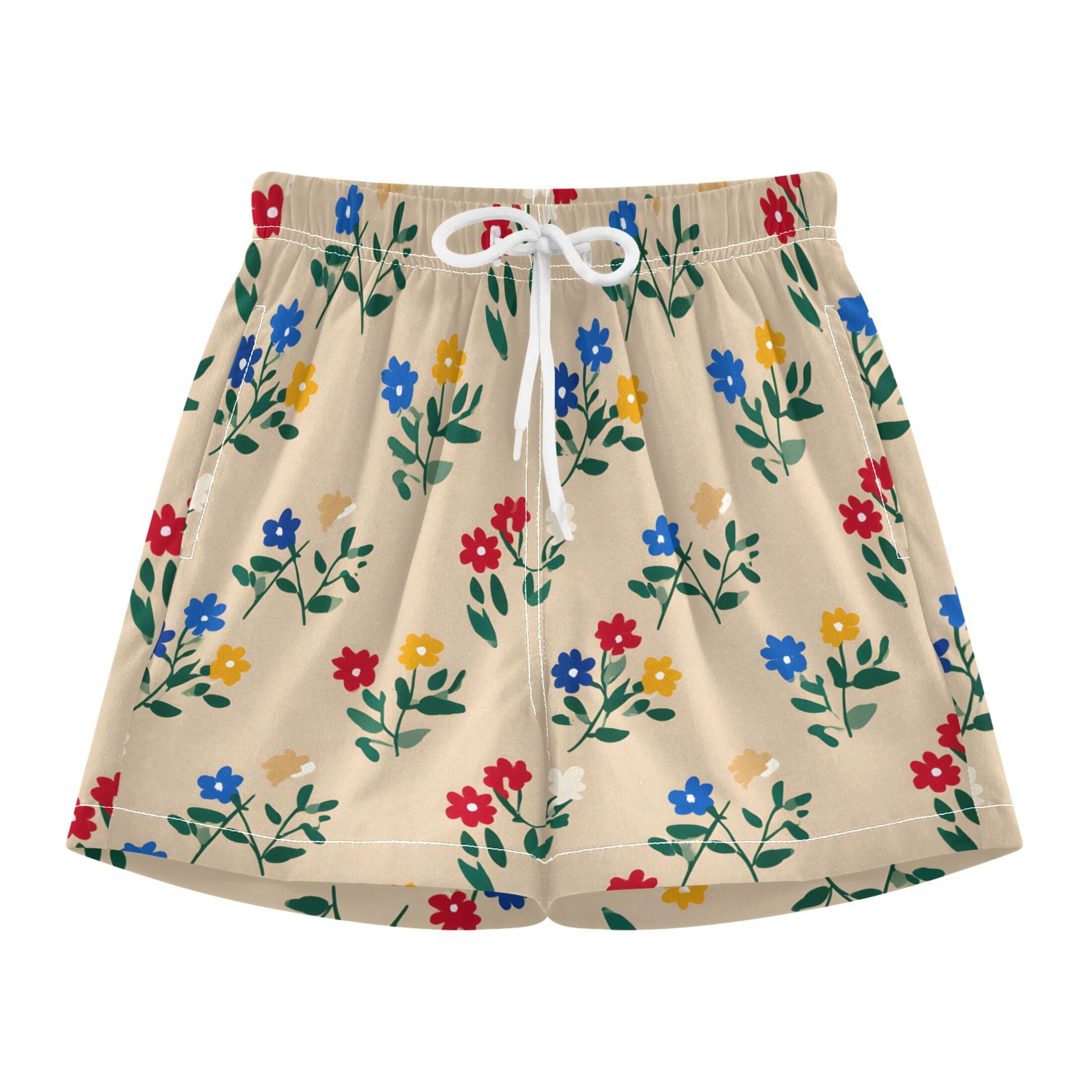 BZSMCE Swim Shorts Colorful Retro Floral For Quick-Dry Shorts With Anti ...