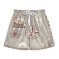 BZSMCE Swim Shorts Compass Sailboat Pattern For Quick-Dry Shorts With ...