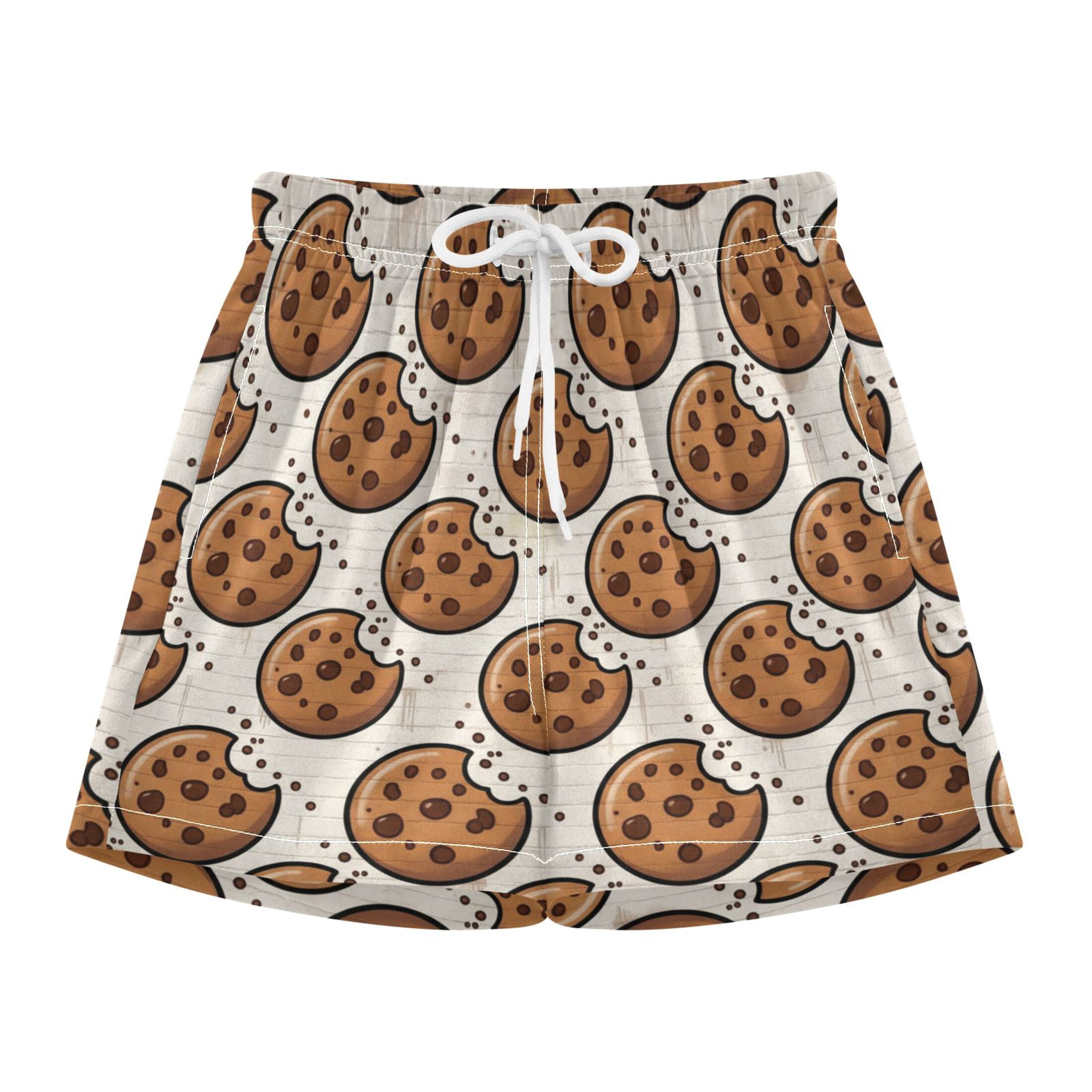 BZSMCE Swim Shorts Cookies with Chocolate Chips For Quick-Dry Shorts ...