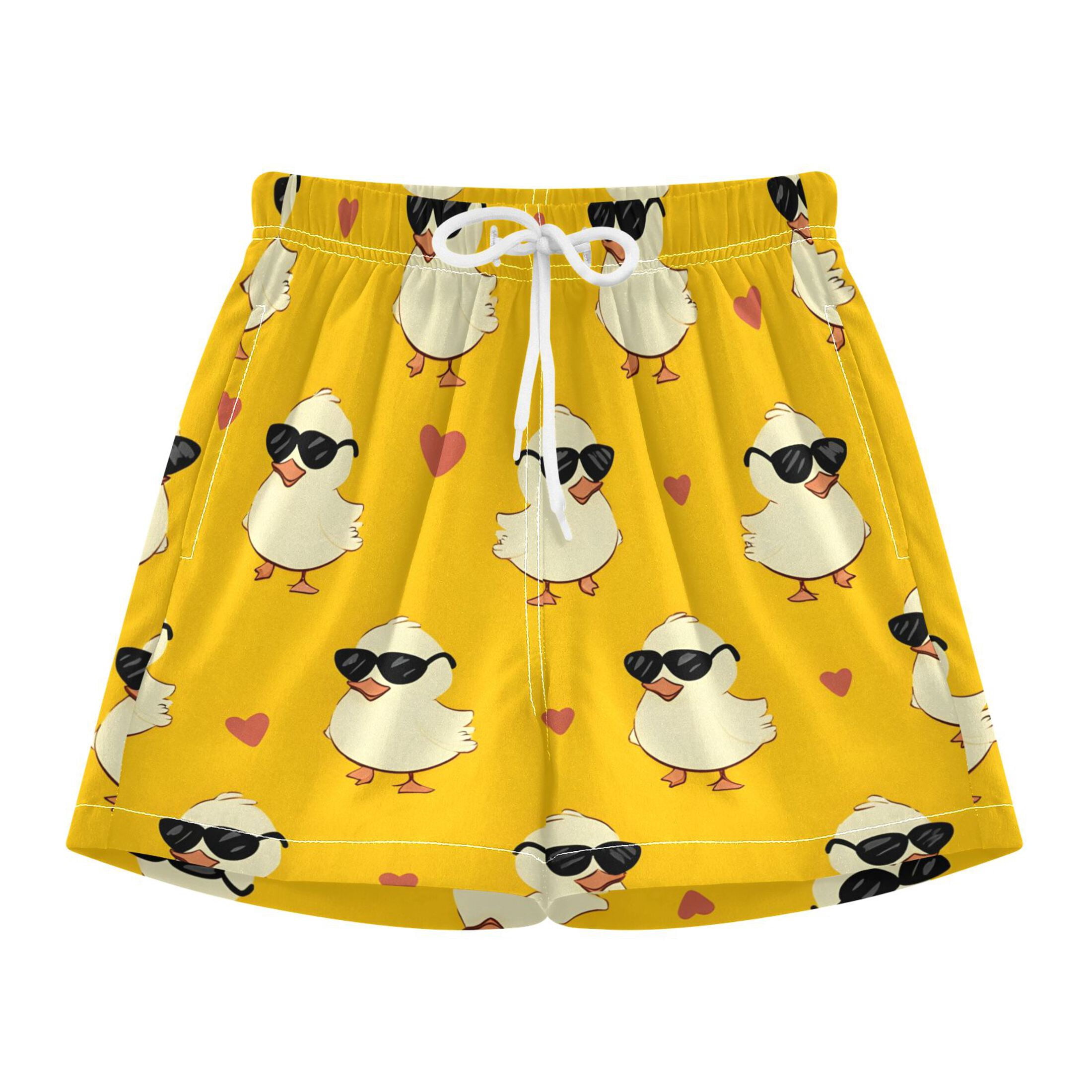 BZSMCE Swim Shorts Cute Dark Love Sunglasses Pattern For Quick-Dry ...