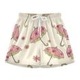 BZSMCE Swim Shorts Cute Pink Flower Umbrella Pattern For Quick-Dry ...