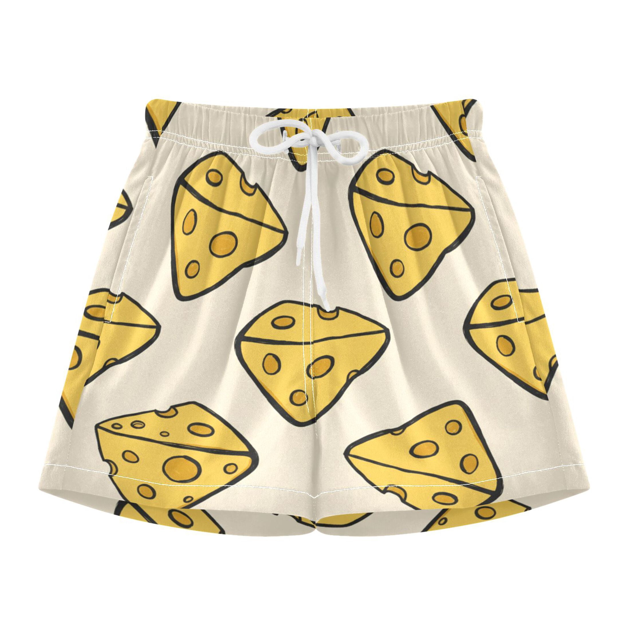 BZSMCE Swim Shorts Cute Yellow Cheese For Quick-Dry Shorts With Anti ...