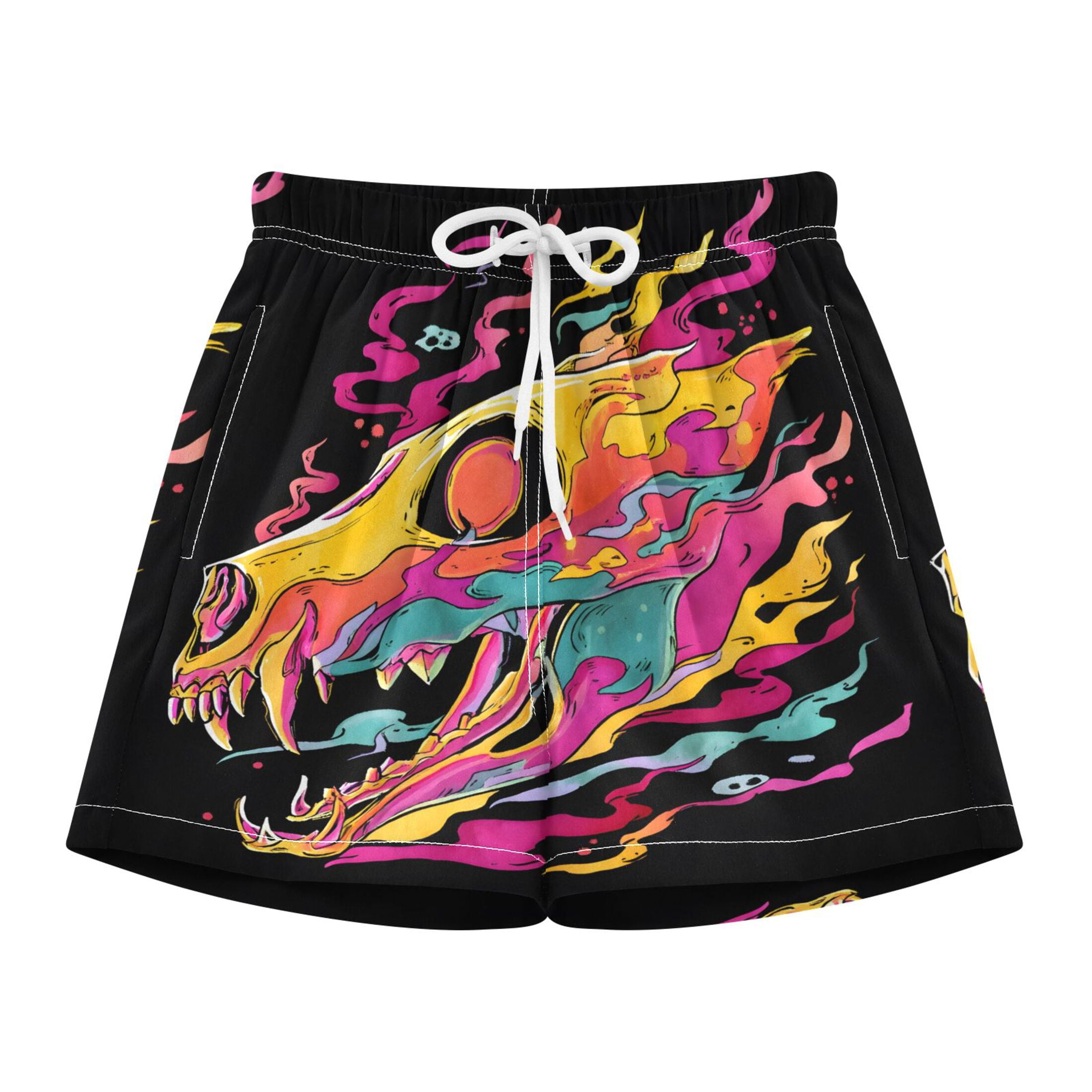 BZSMCE Swim Shorts Dinosaur Skeleton For Quick-Dry Shorts With Anti ...