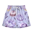 BZSMCE Swim Shorts Donut Lavender Pattern For Quick-Dry Shorts With ...