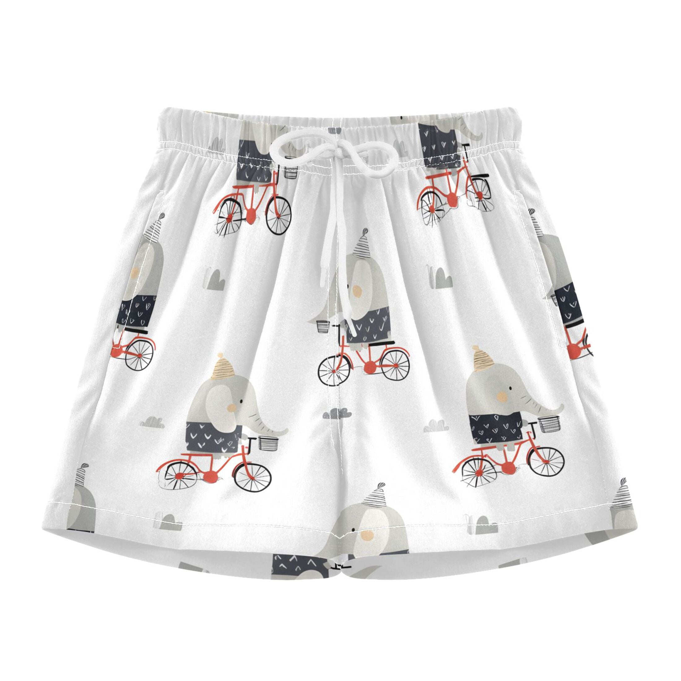 BZSMCE Swim Shorts Elephants Pattern For Quick-Dry Shorts With Anti ...