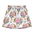 BZSMCE Swim Shorts Flamingo Surrounded by Flower Pattern For Quick-Dry ...