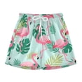 BZSMCE Swim Shorts Flamingo Tropical Leaves Pattern For Quick-Dry ...
