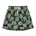 BZSMCE Swim Shorts Four Leaf Clover Leopard Print Pattern For Quick-Dry ...
