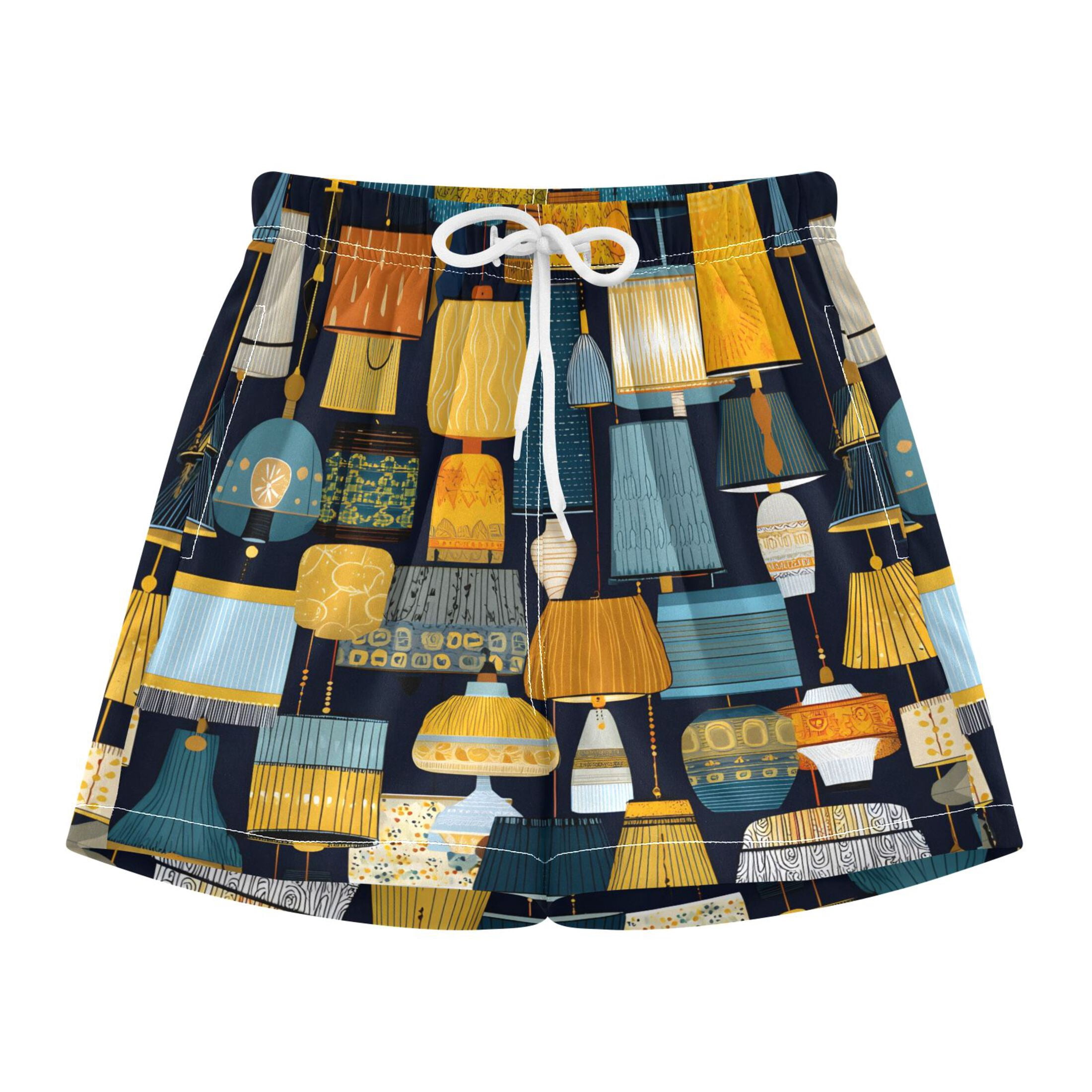 BZSMCE Swim Shorts Lampshades Pattern For Quick-Dry Shorts With Anti ...