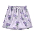 BZSMCE Swim Shorts Lavender Purple Background Pattern For Quick-Dry ...