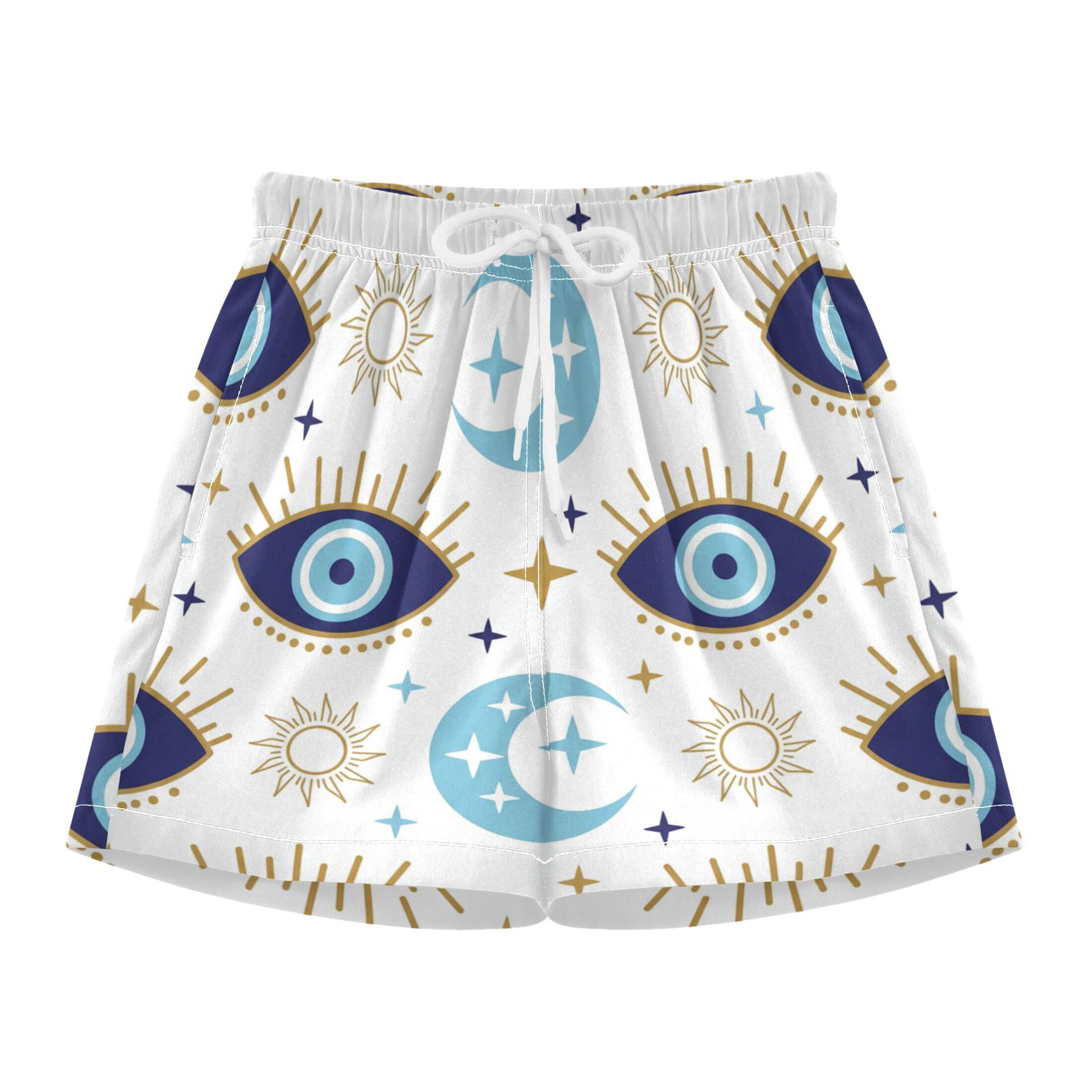BZSMCE Swim Shorts Magic Evil Eye For Quick-Dry Shorts With Anti-Chafe ...