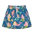 BZSMCE Swim Shorts Mermaid Pattern For Quick-Dry Shorts With Anti-Chafe ...