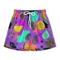 BZSMCE Swim Shorts Neon Watermelon Lemon Leave Pattern For Quick-Dry ...