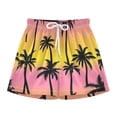 BZSMCE Swim Shorts Palm Trees Pattern For Quick-Dry Shorts With Anti ...