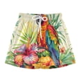 BZSMCE Swim Shorts Parrots Plants and Flowers For Quick-Dry Shorts With ...