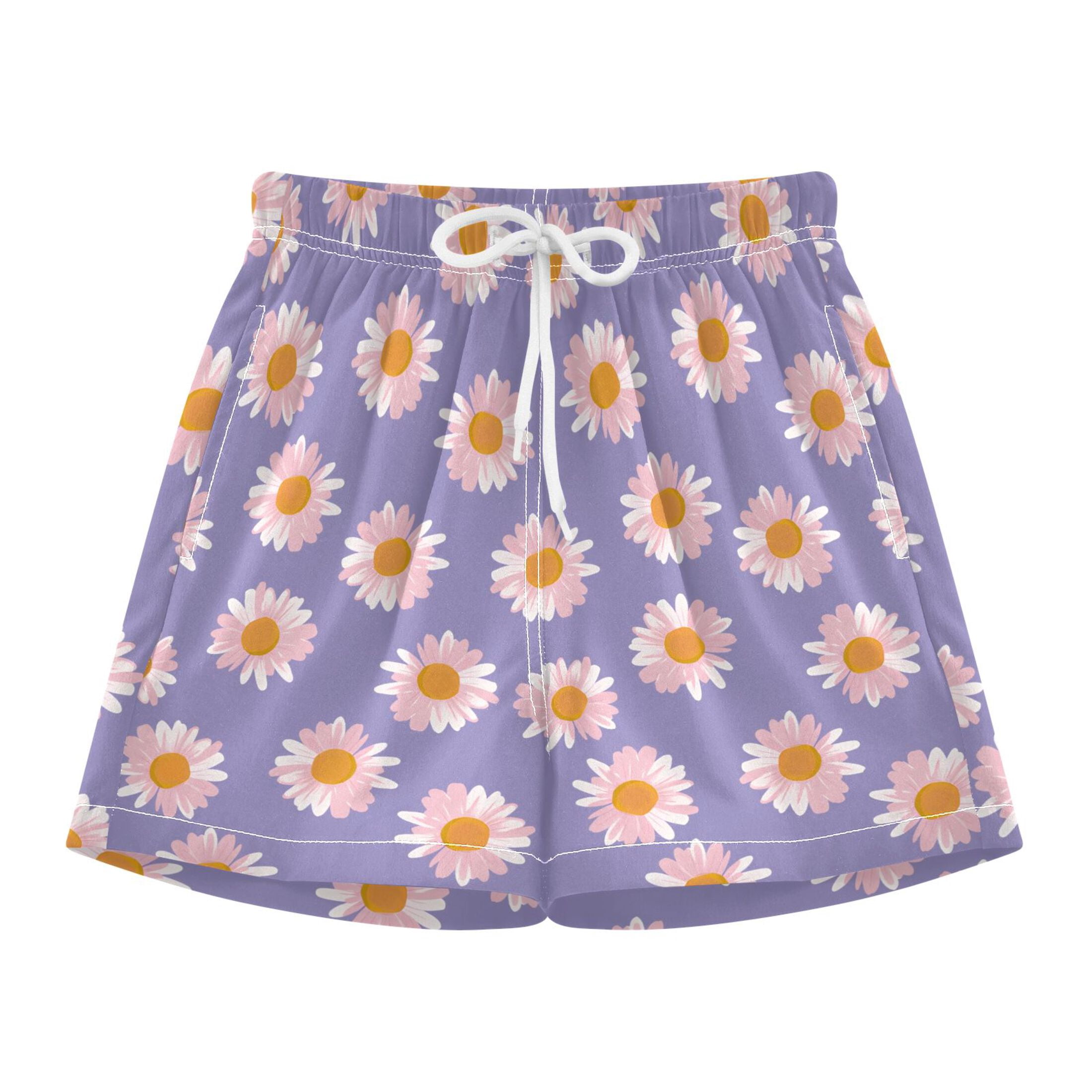 BZSMCE Swim Shorts Pastel Purple Backgr Pattern For Quick-Dry Shorts ...