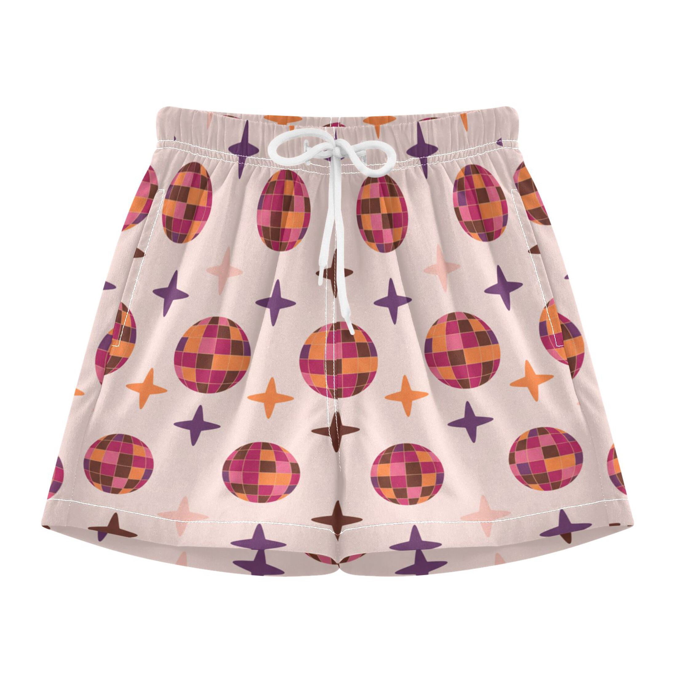 BZSMCE Swim Shorts Pink Disco Balls Stars For Quick-Dry Shorts With ...