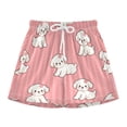 BZSMCE Swim Shorts Puppy Little Red Flower Pink Stripes Pattern For ...