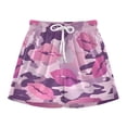 BZSMCE Swim Shorts Purple Abstract Of Lip Camouflage Pattern For Quick ...