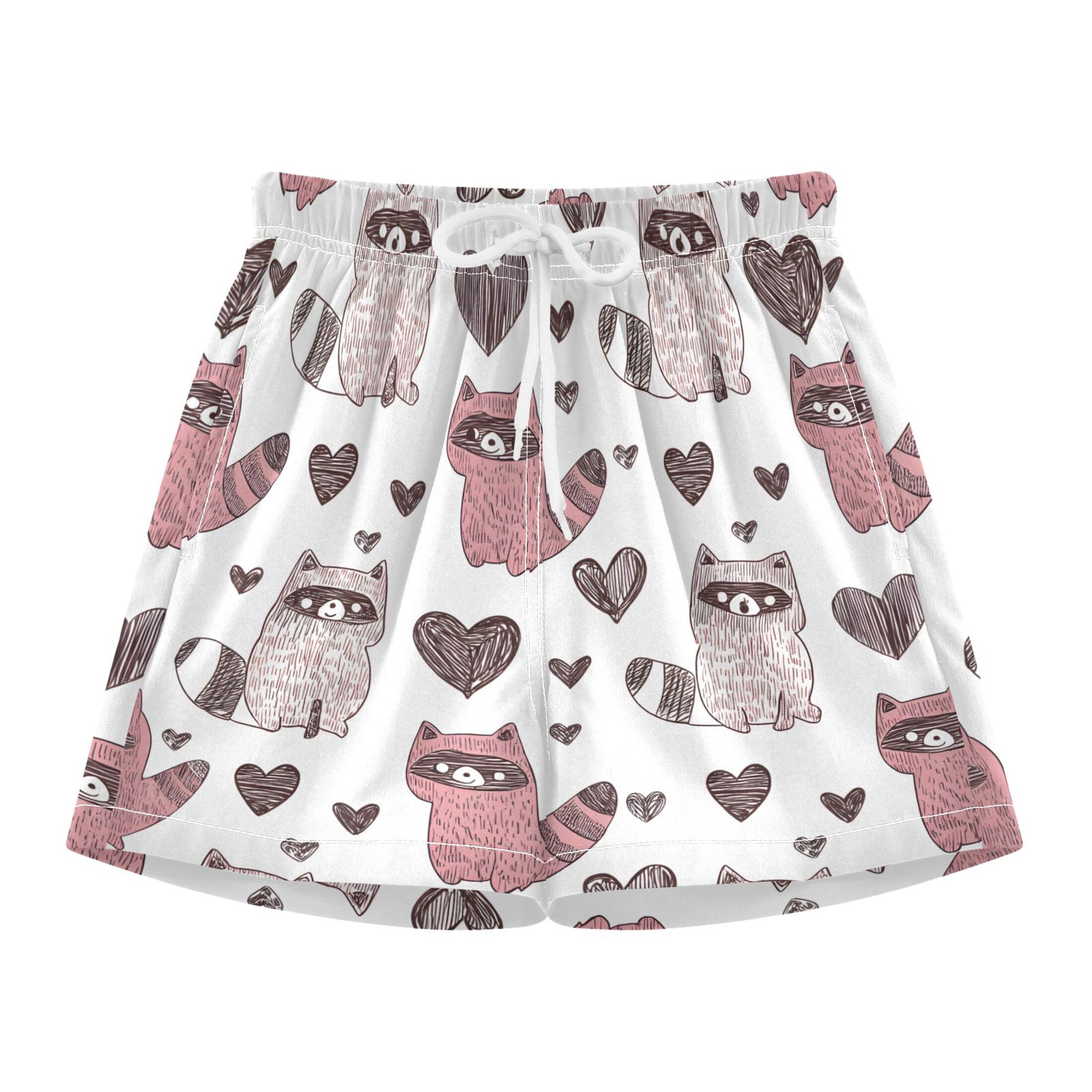 BZSMCE Swim Shorts Raccoon Line Pattern For Quick-Dry Shorts With Anti ...
