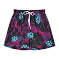 BZSMCE Swim Shorts Teal Dog Paw Prints Black For Quick-Dry Shorts With ...
