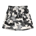 BZSMCE Swim Shorts White Black Ink Camouflage Pattern For Quick-Dry ...