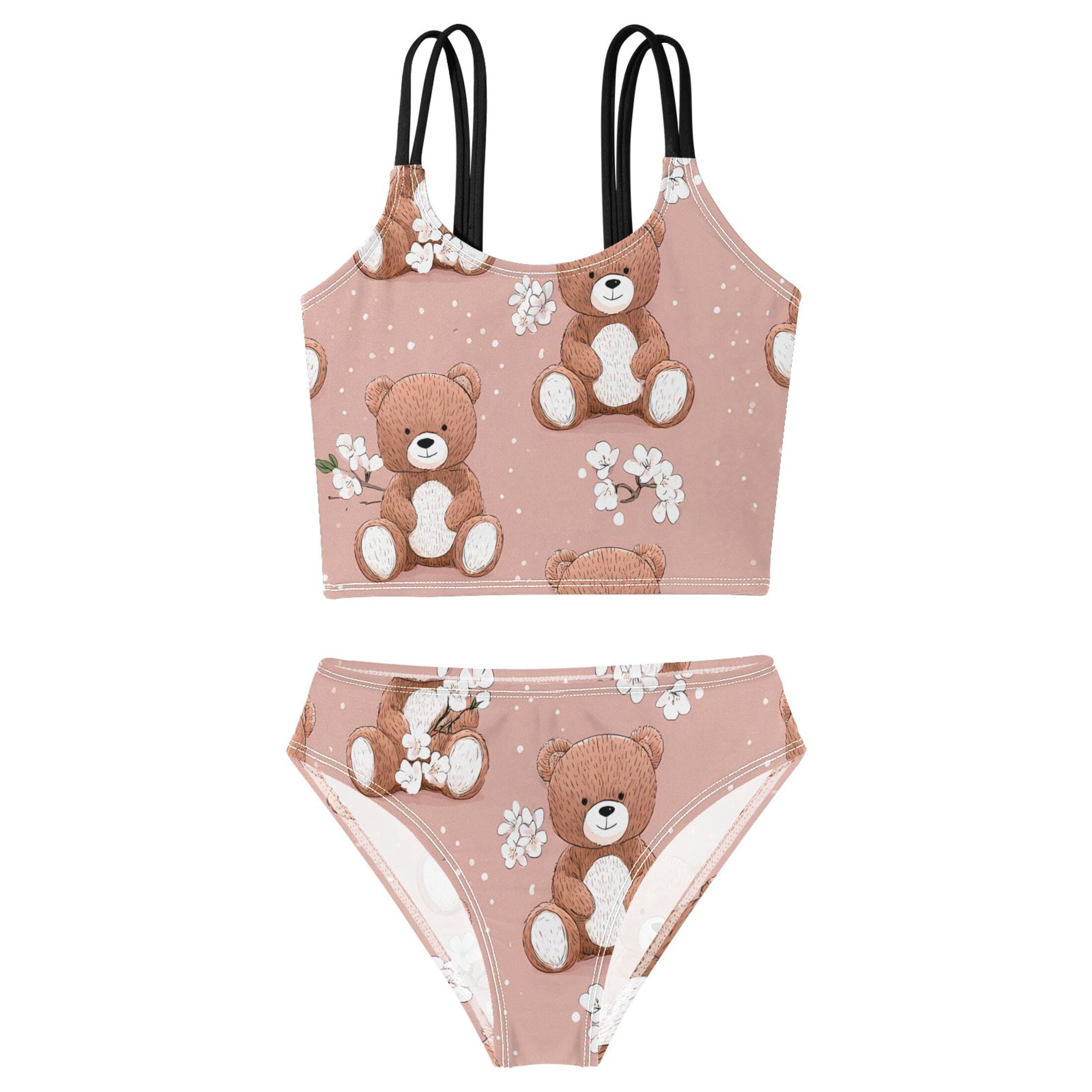 BZSMCE Swimsuit 2-Piece Tank Swimming Wear Quick Dry Bathing Suit-Bear ...