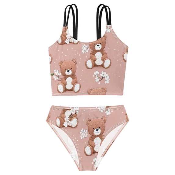 BZSMCE Swimsuit 2-Piece Tank Swimming Wear Quick Dry Bathing Suit-Bear ...