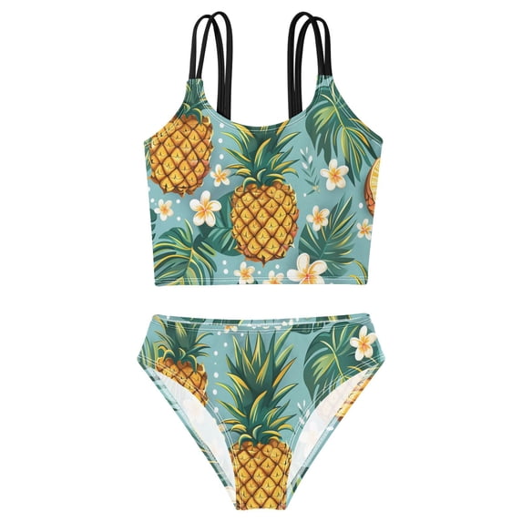 BZSMCE Swimsuit 2-Piece Tank Swimming Wear Quick Dry Bathing Suit-Blue ...