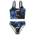 BZSMCE Swimsuit 2-Piece Tank Swimming Wear Quick Dry Bathing Suit-Blue ...