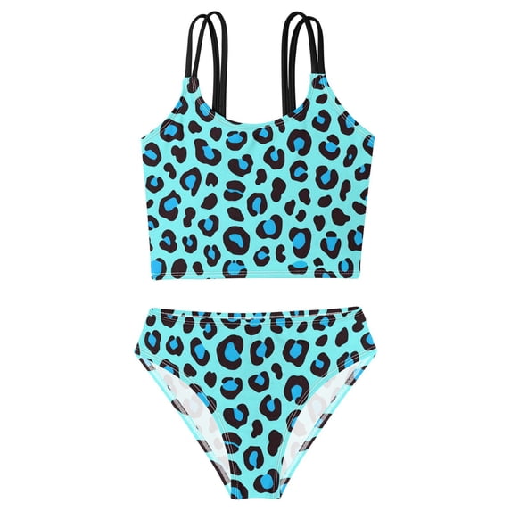 BZSMCE Swimsuit 2-Piece Tank Swimming Wear Quick Dry Bathing Suit-Blue ...
