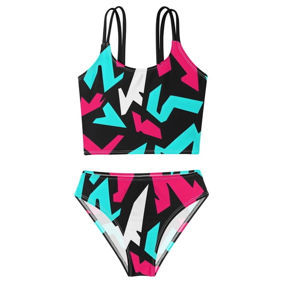 BZSMCE Swimsuit 2-Piece Tank Swimming Wear Quick Dry Bathing Suit-Blue ...
