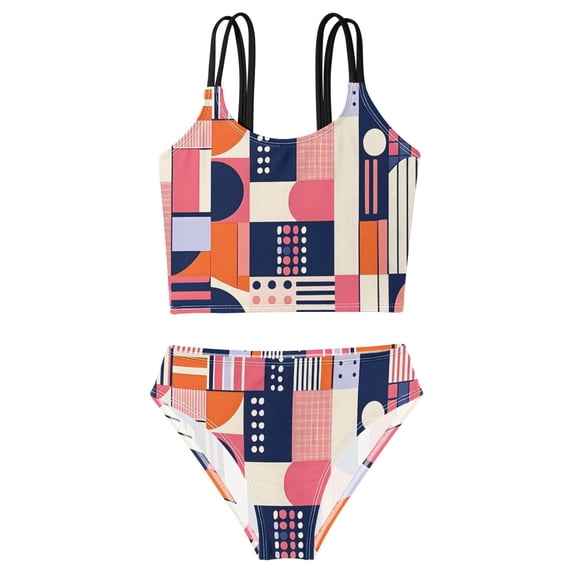 BZSMCE Swimsuit 2-Piece Tank Swimming Wear Quick Dry Bathing Suit-Blue ...