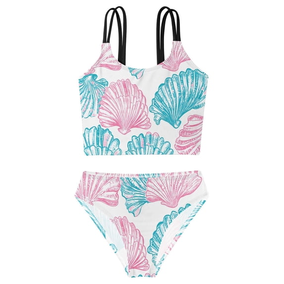 BZSMCE Swimsuit 2-Piece Tank Swimming Wear Quick Dry Bathing Suit-Blue ...