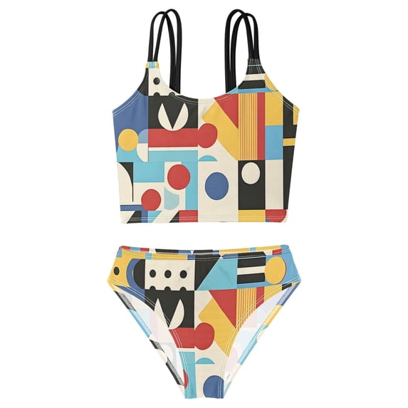 BZSMCE Swimsuit 2-Piece Tank Swimming Wear Quick Dry Bathing Suit-Blue ...