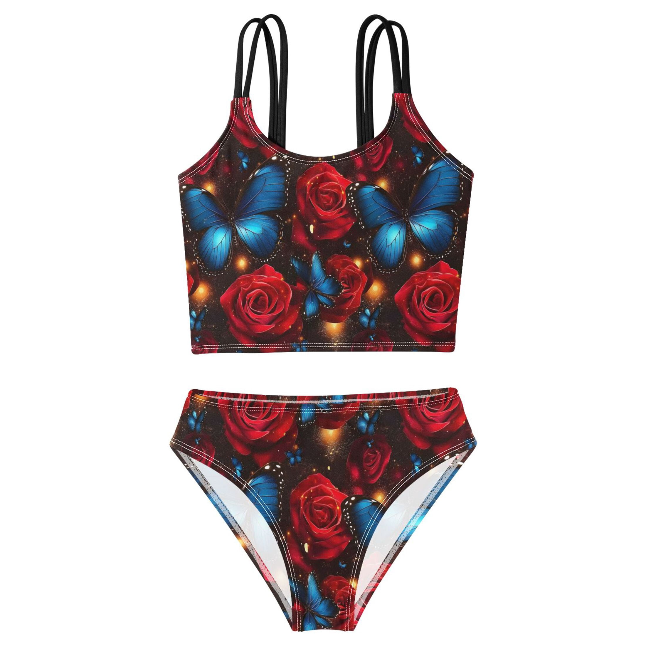 BZSMCE Swimsuit 2-Piece Tank Swimming Wear Quick Dry Bathing Suit-Blue ...