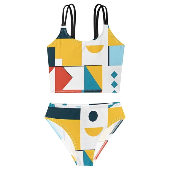 BZSMCE Swimsuit 2-Piece Tank Swimming Wear Quick Dry Bathing Suit-Blue ...