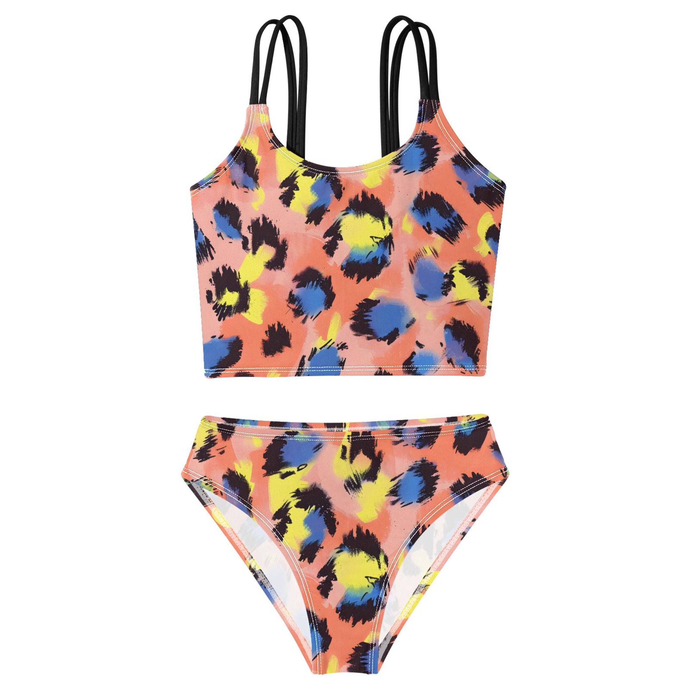 BZSMCE Swimsuit 2-Piece Tank Swimming Wear Quick Dry Bathing Suit-Blue ...