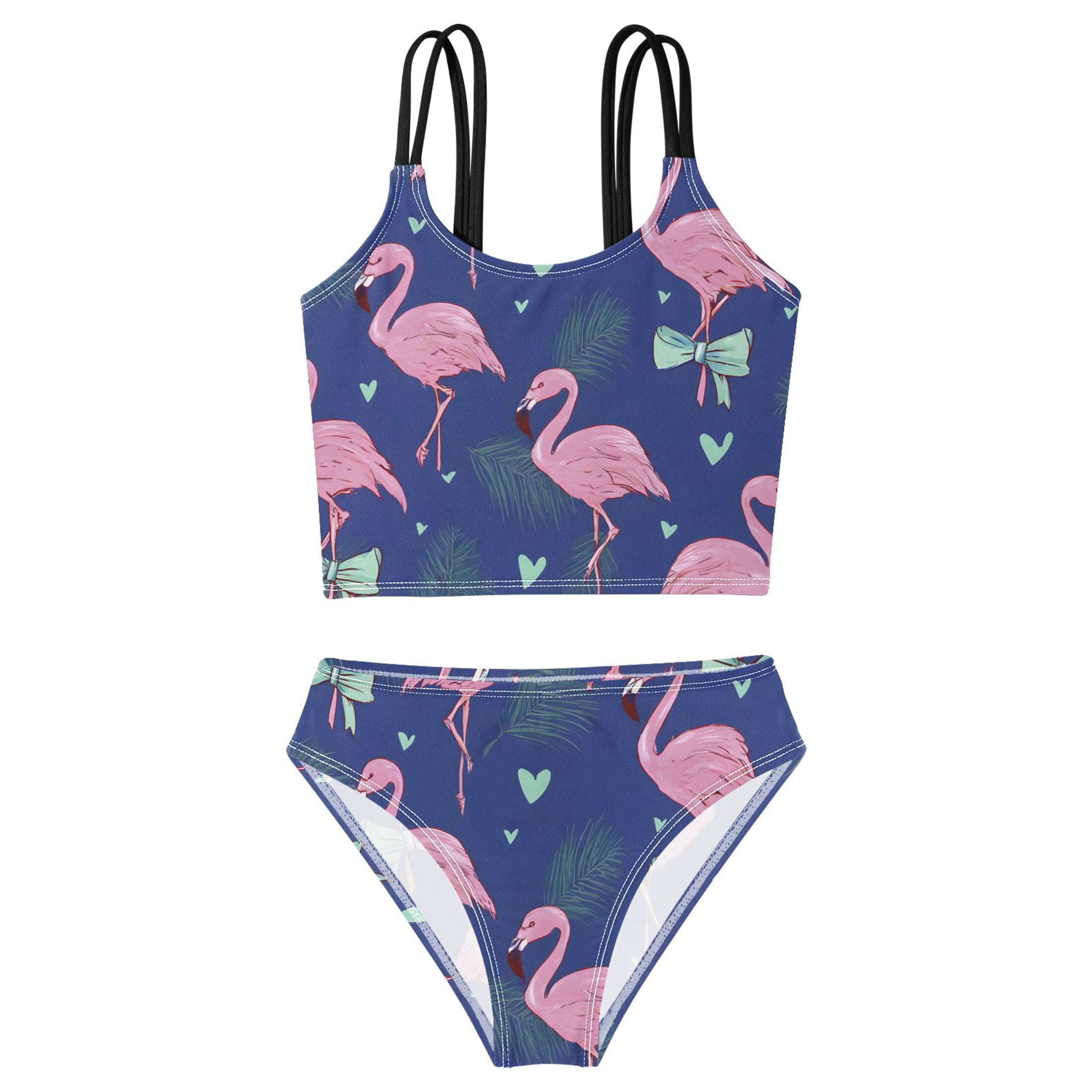 BZSMCE Swimsuit 2-Piece Tank Swimming Wear Quick Dry Bathing Suit-Bow ...