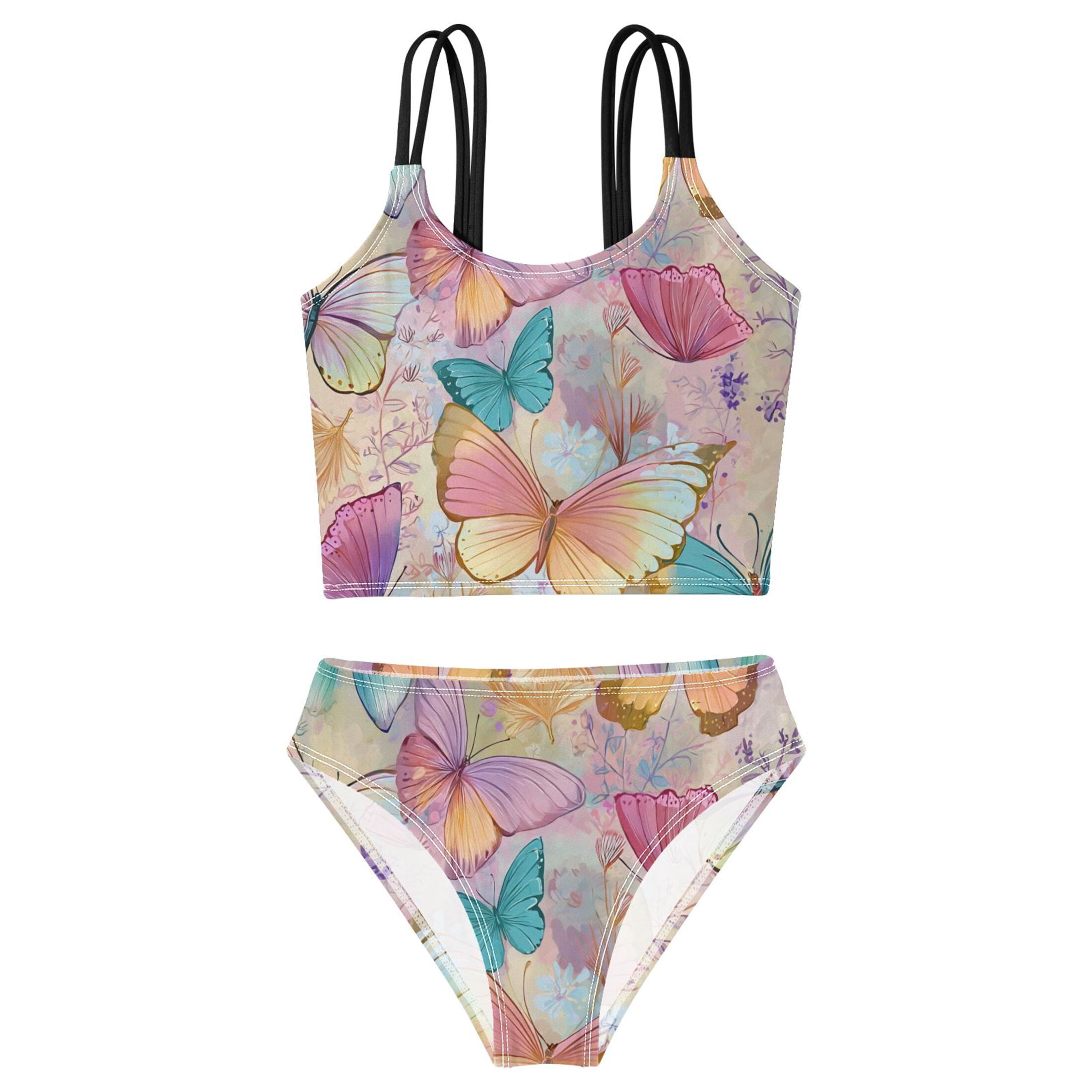 BZSMCE Swimsuit 2-Piece Tank Swimming Wear Quick Dry Bathing Suit ...