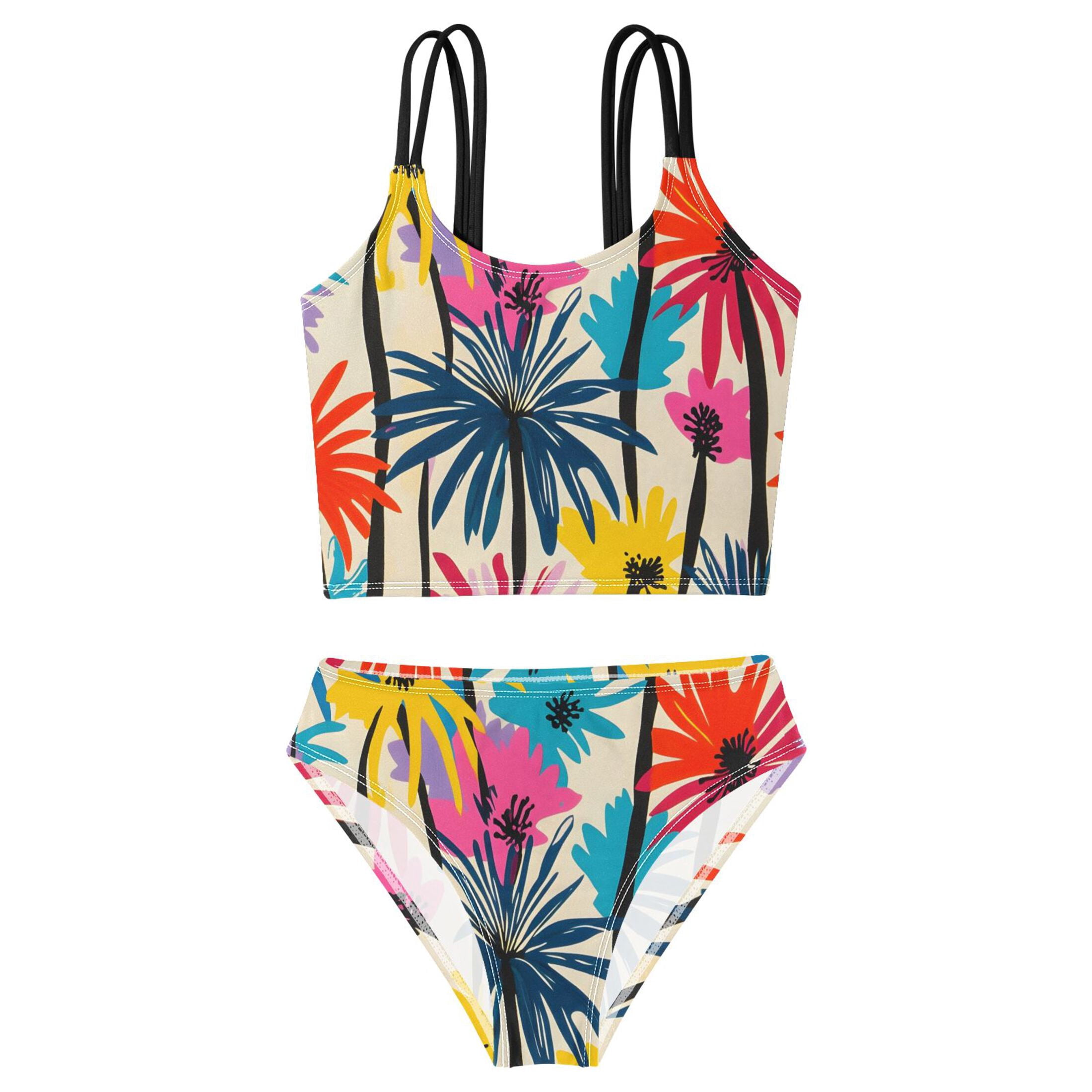 BZSMCE Swimsuit 2-Piece Tank Swimming Wear Quick Dry Bathing Suit ...