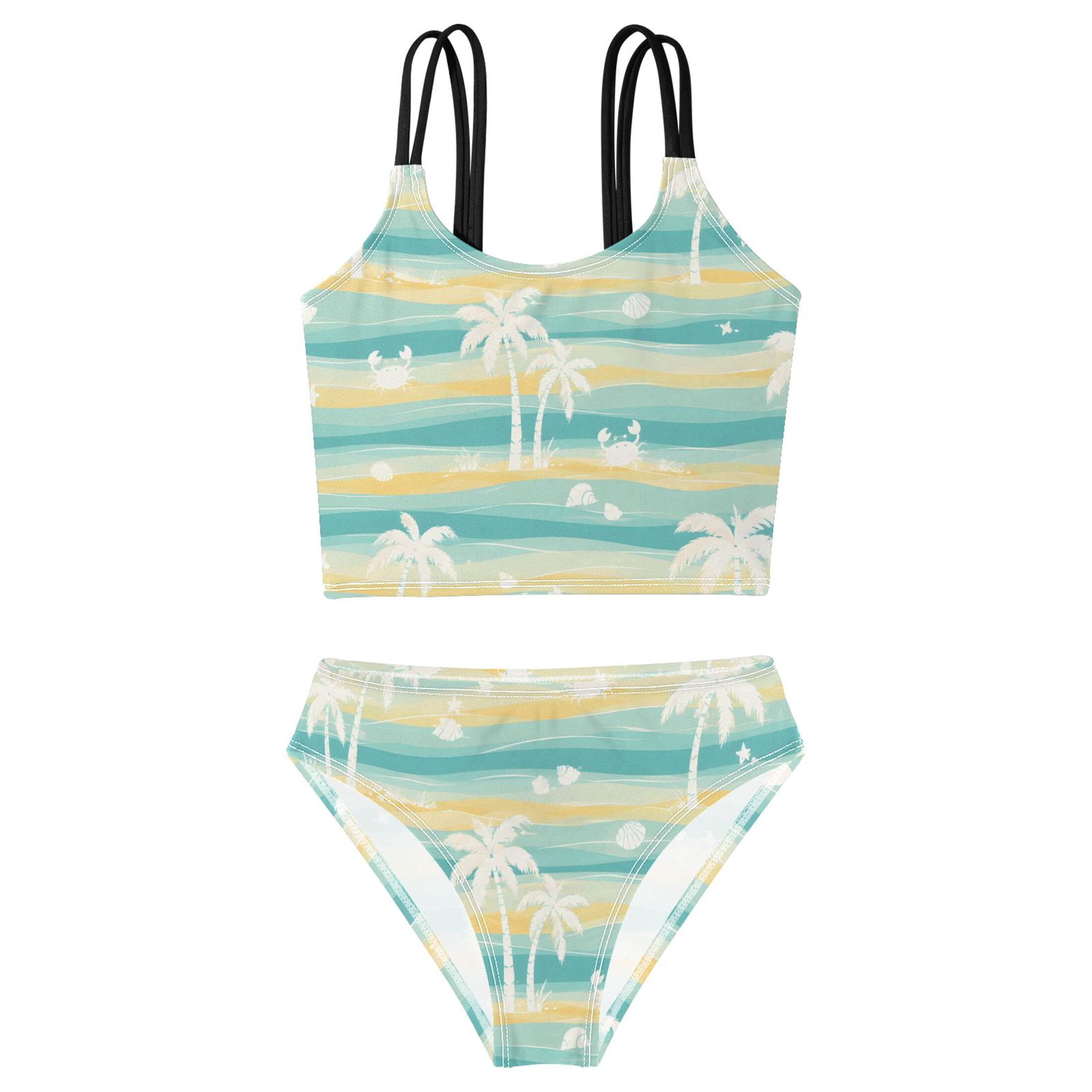 BZSMCE Swimsuit 2-Piece Tank Swimming Wear Quick Dry Bathing Suit-Crab ...